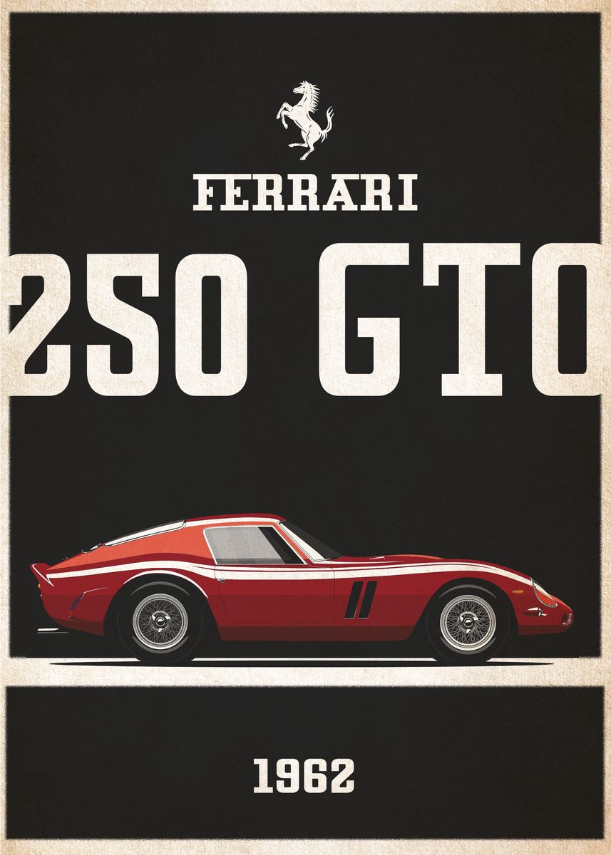 'Ferrari 250 GTO' Poster, picture, metal print, paint by Wall Wonders ...