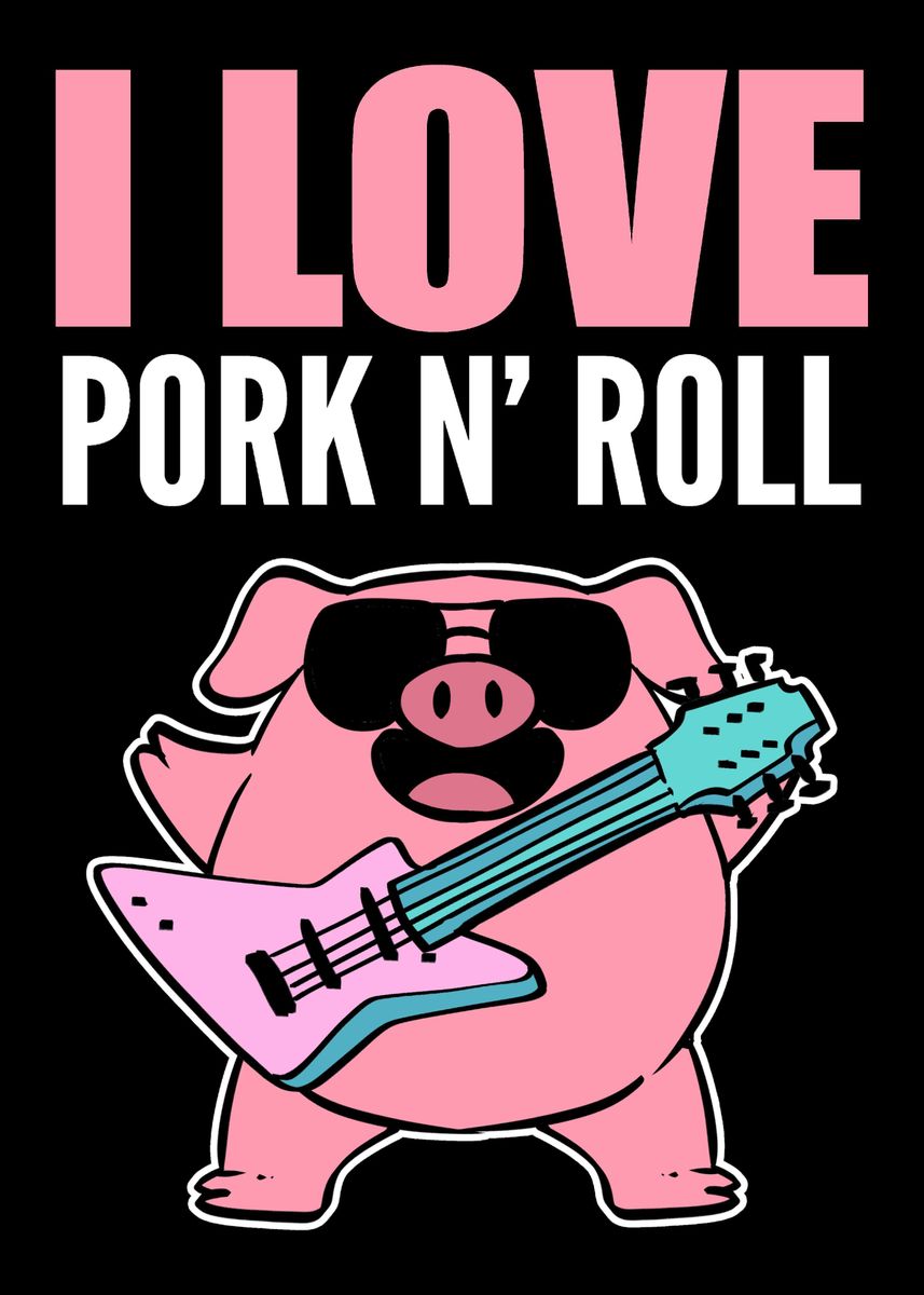 'Pork n Roll Meat Lover Gif' Poster, picture, metal print, paint by ...
