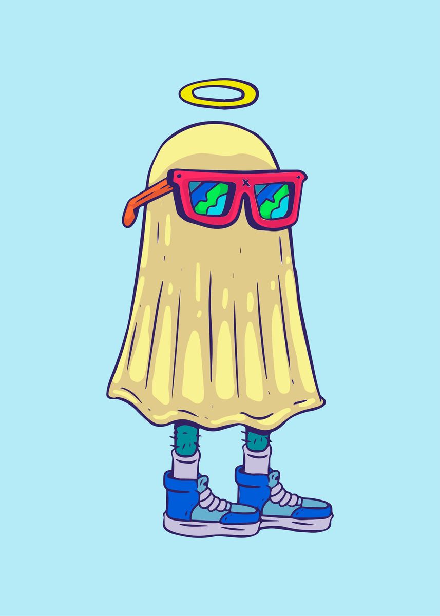 'Ghost Boy' Poster, picture, metal print, paint by Jess Kilfoil | Displate