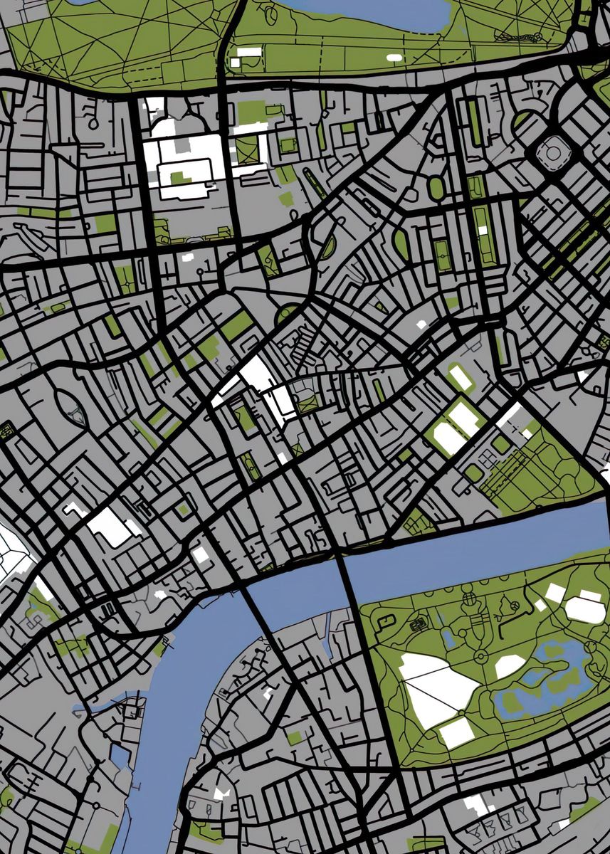 'Chelsea City Map' Poster, picture, metal print, paint by Vicky ...