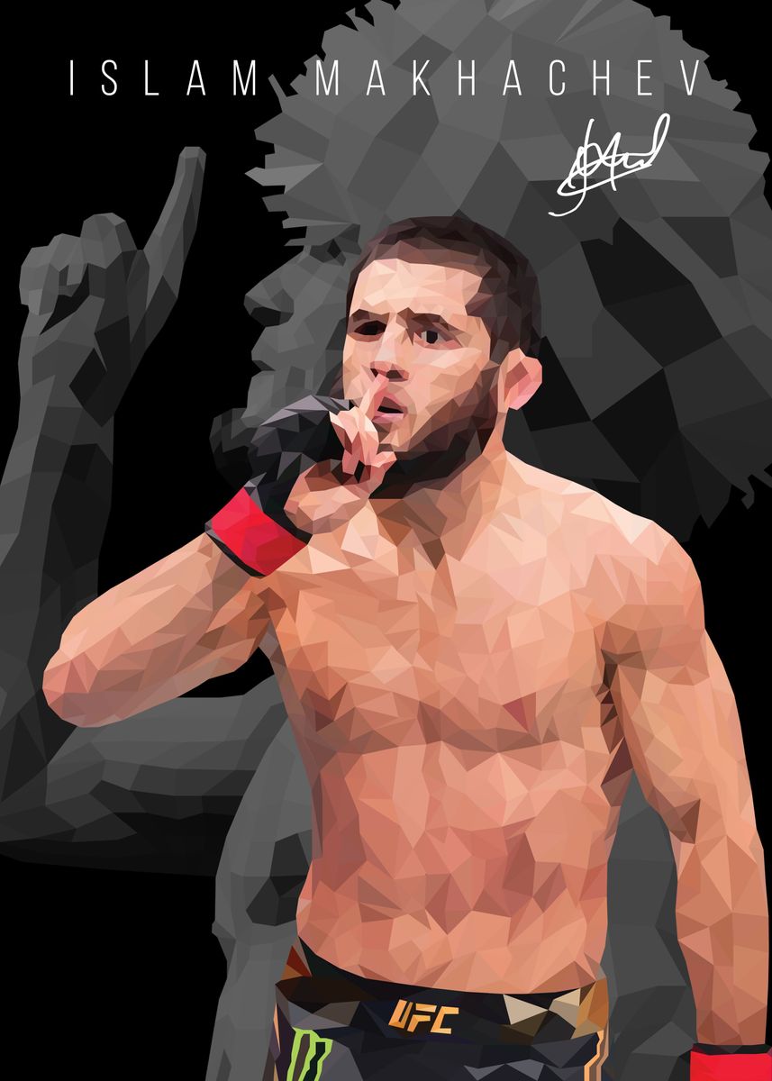 'Islam Makhachev Portrait' Poster, picture, metal print, paint by Benny ...