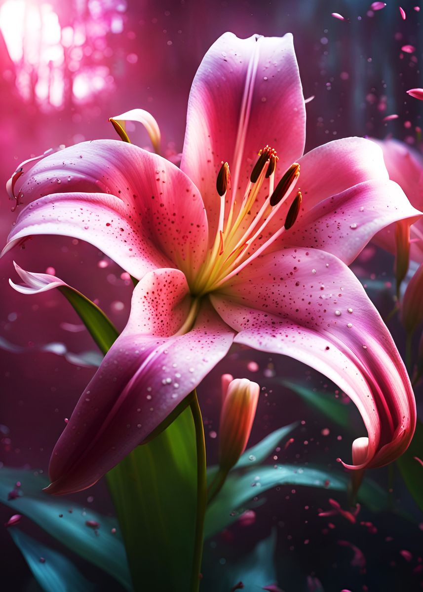 'A pink Calla Lilly' Poster, picture, metal print, paint by Anata ...