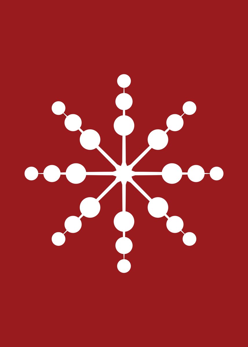 'Mid Century Snowflake' Poster, picture, metal print, paint by DSpot ...