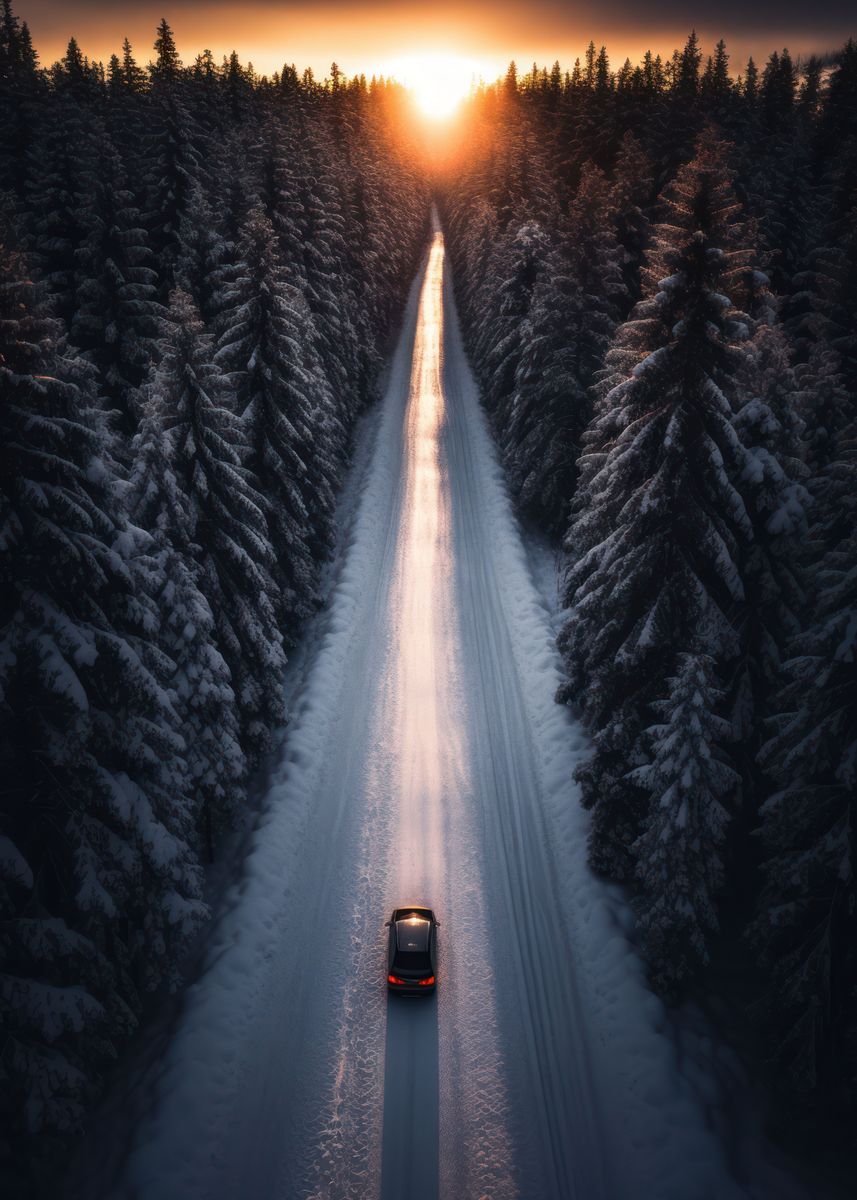 'Sunset Solitude' Poster, picture, metal print, paint by jodotodesign ...