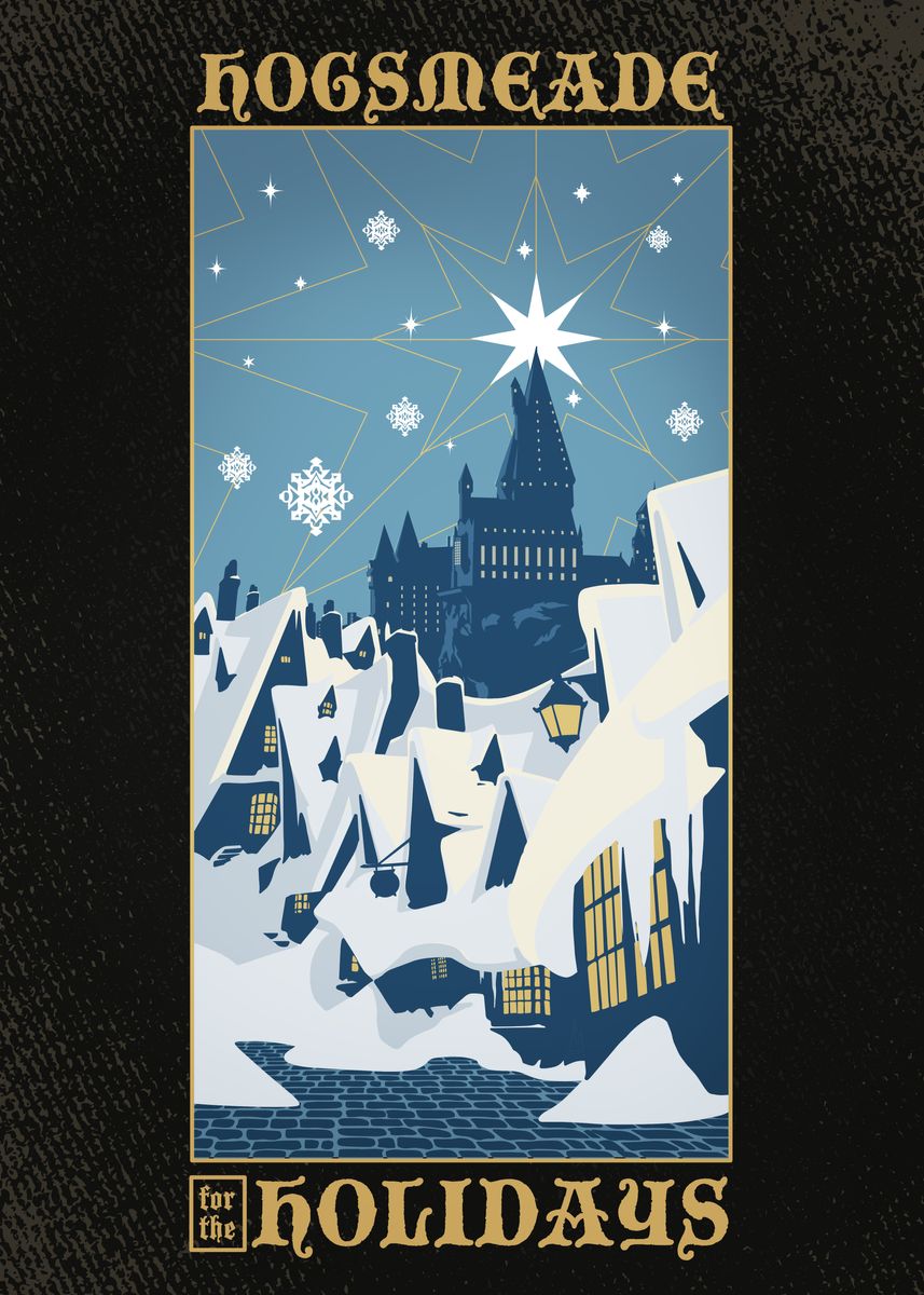 'Hogsmeade for Holidays' Poster, picture, metal print, paint by ...