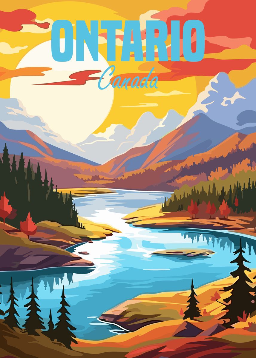 'Ontario Canada' Poster, picture, metal print, paint by Mesh | Displate