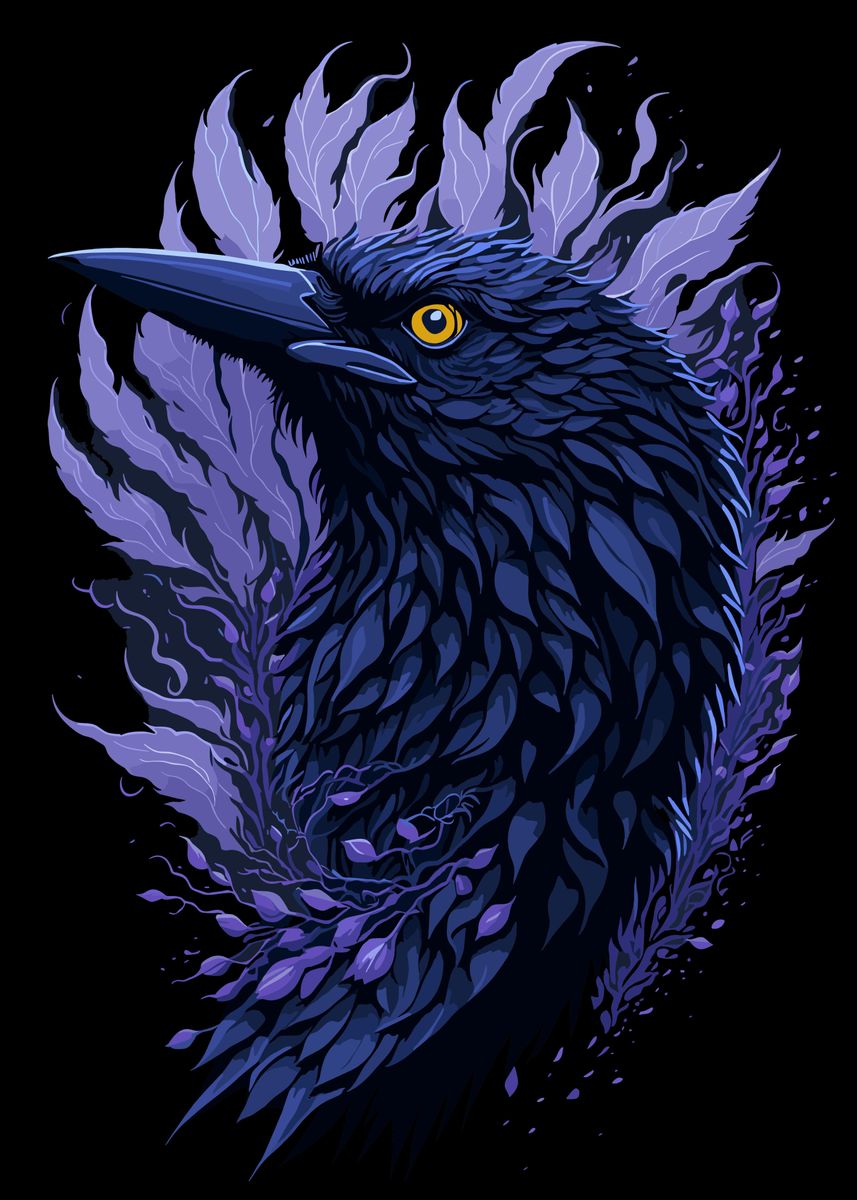 'Raven' Poster, picture, metal print, paint by PosterSociety | Displate