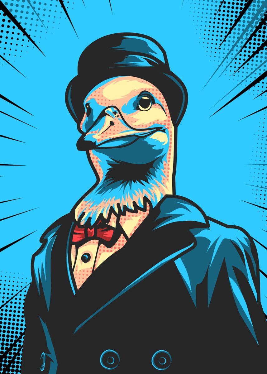 'Mafia Duck' Poster, picture, metal print, paint by The Miracle | Displate