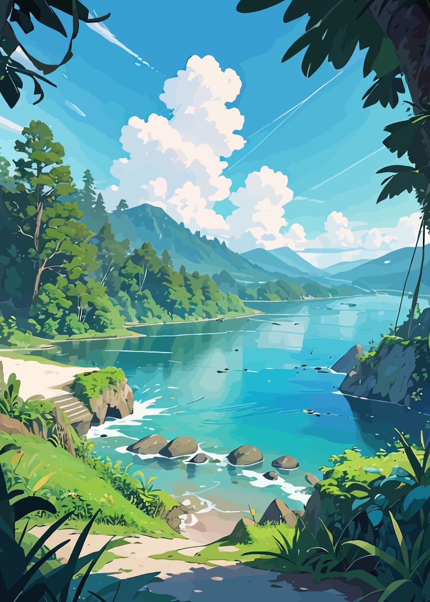 'Bliss' Poster, picture, metal print, paint by Naui Art | Displate