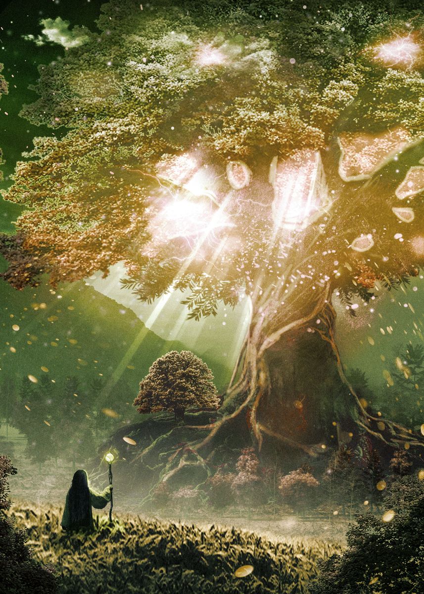 'YGGDRASIL 4' Poster, picture, metal print, paint by CamzArt | Displate