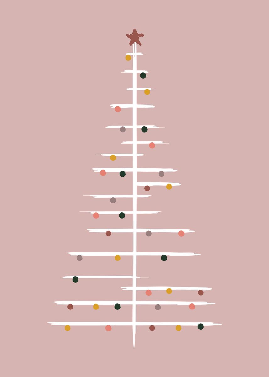 'Cute Christmas Tree' Poster, picture, metal print, paint by DSpot Shop ...