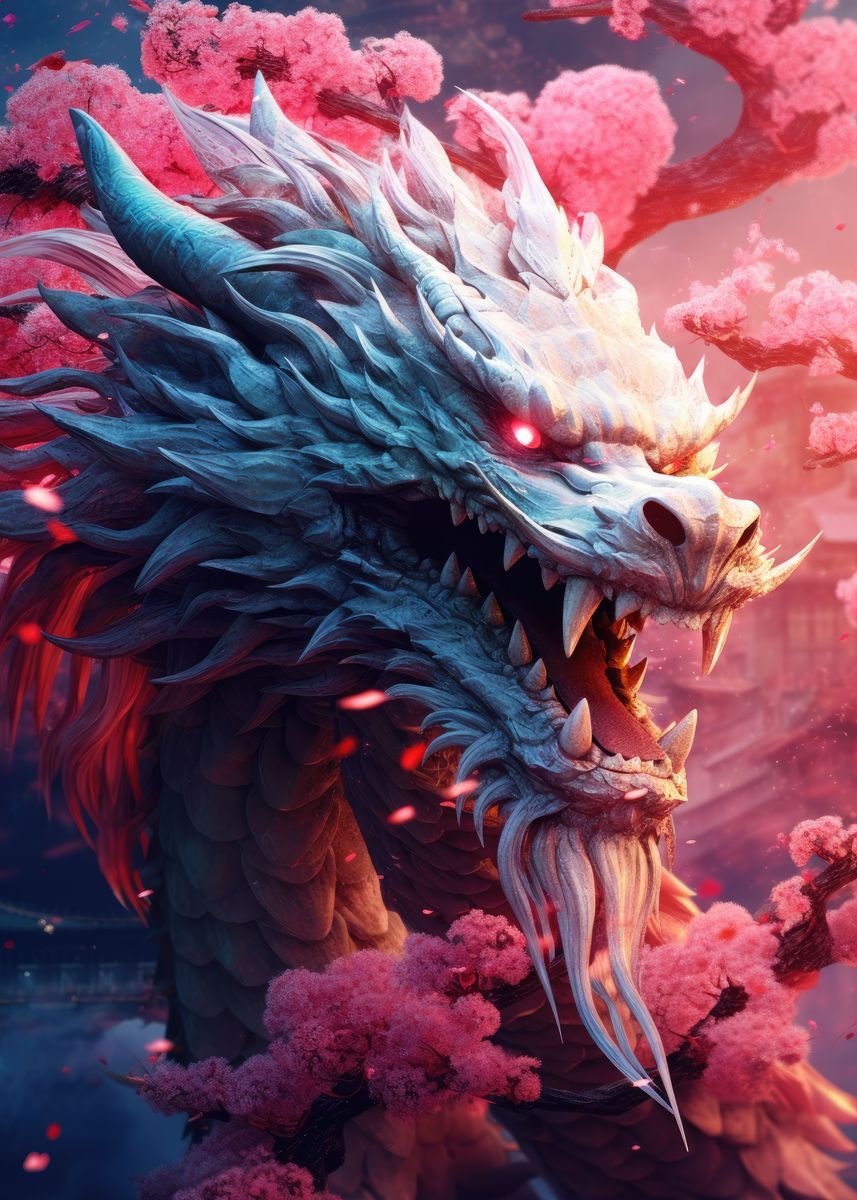 'Dragon Anime' Poster, picture, metal print, paint by Stylianos ...