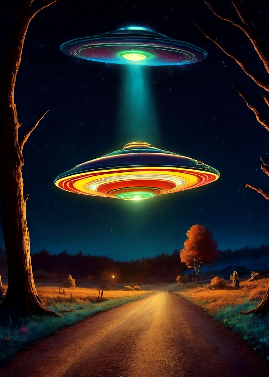'UFO illustration' Poster, picture, metal print, paint by Masdarata ...