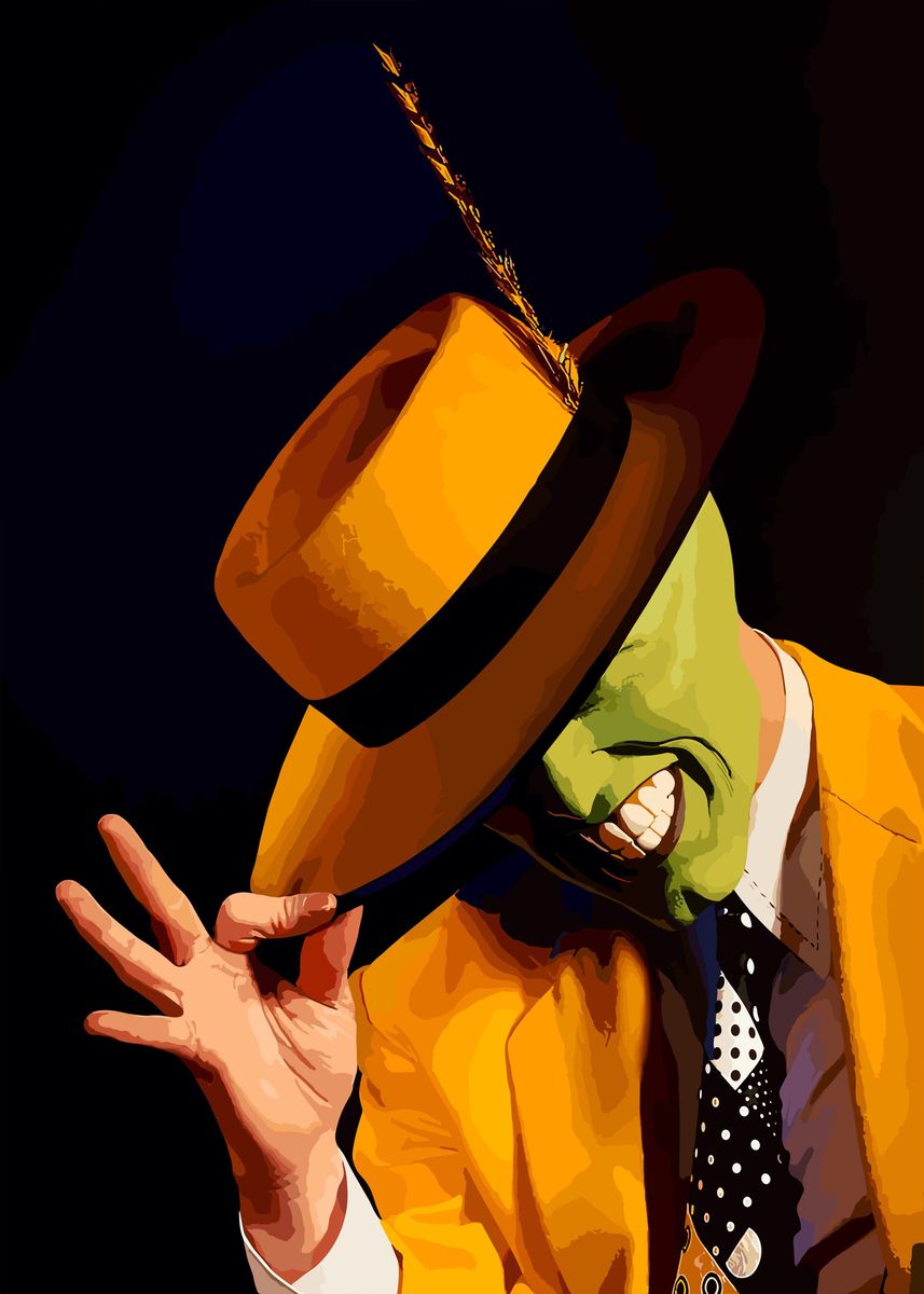 'The mask' Poster, picture, metal print, paint by Adney | Displate