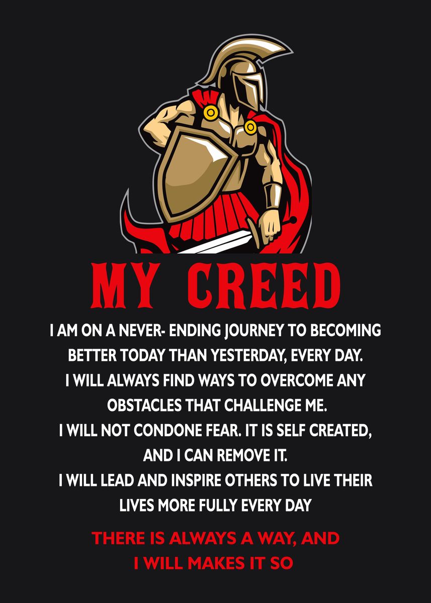 'Spartan Quotes' Poster, picture, metal print, paint by Rikuharu Studio ...