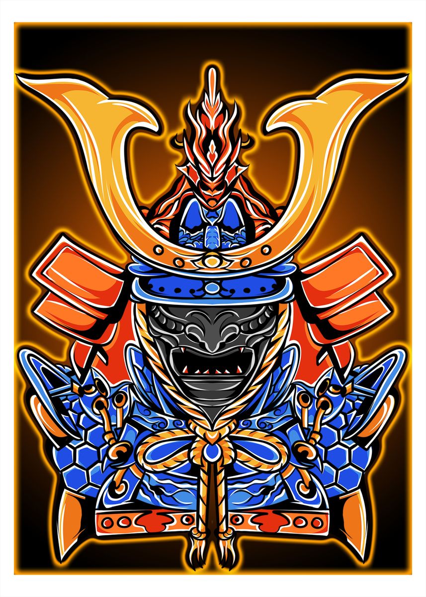 'Soul of samurai' Poster, picture, metal print, paint by San Creative ...