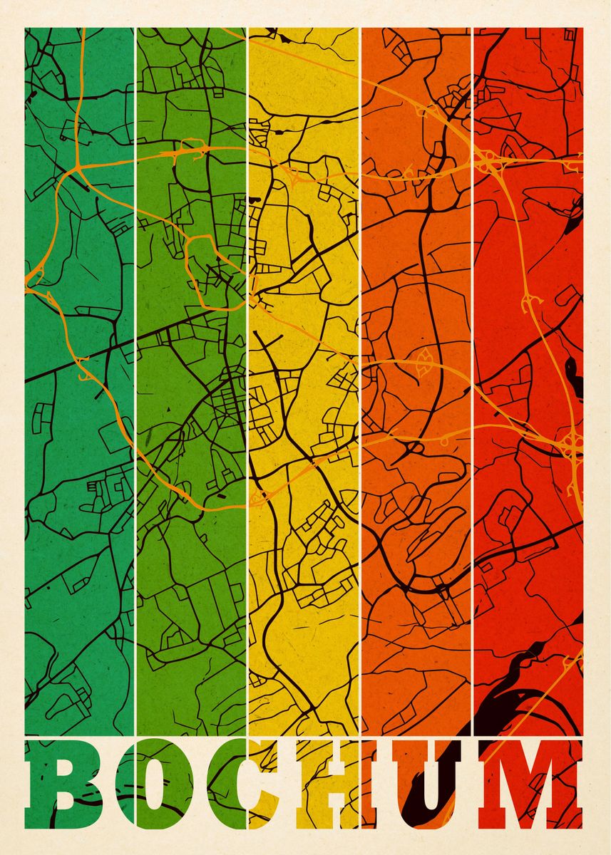 'Bochum Germany' Poster, picture, metal print, paint by Ryan Proffitt ...