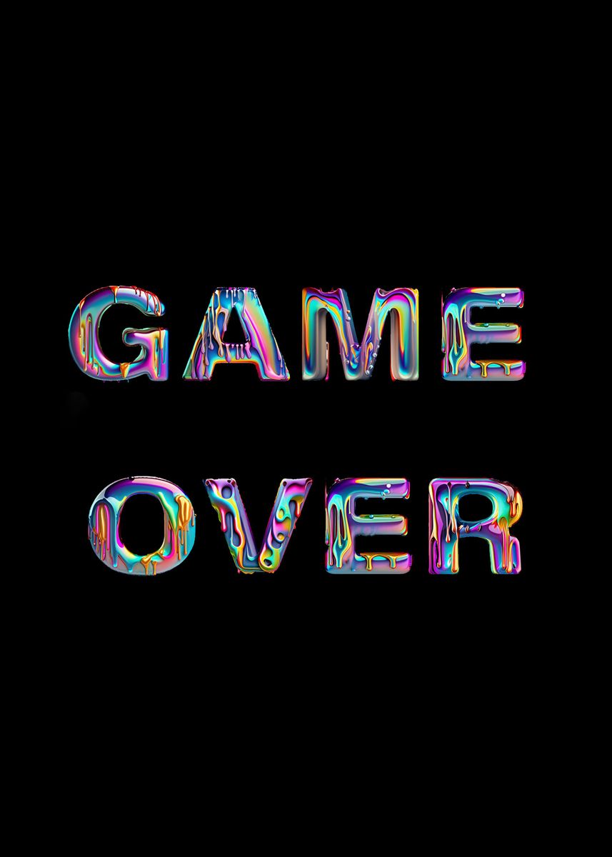 'Game over' Poster, picture, metal print, paint by ujang sendiana ...
