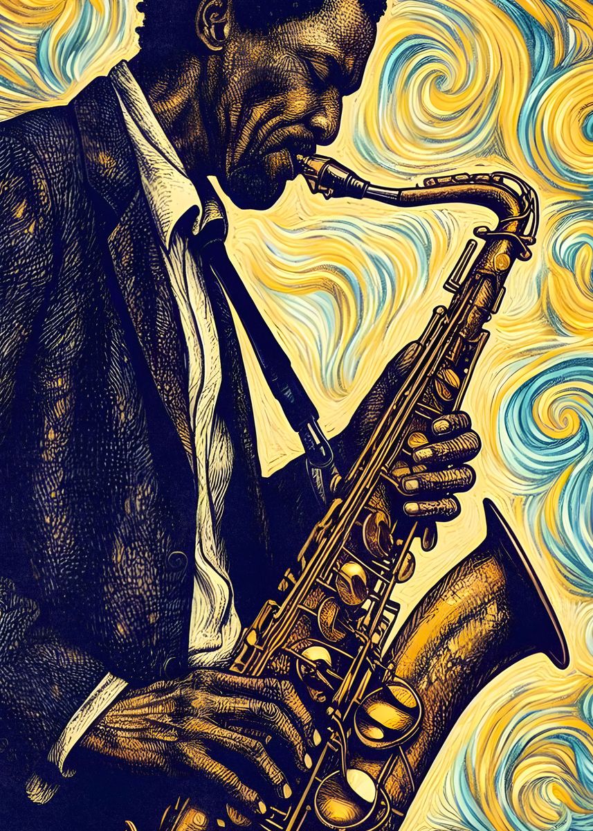 'The Magic of Jazz 7' Poster, picture, metal print, paint by Leandro Jorge | Displate