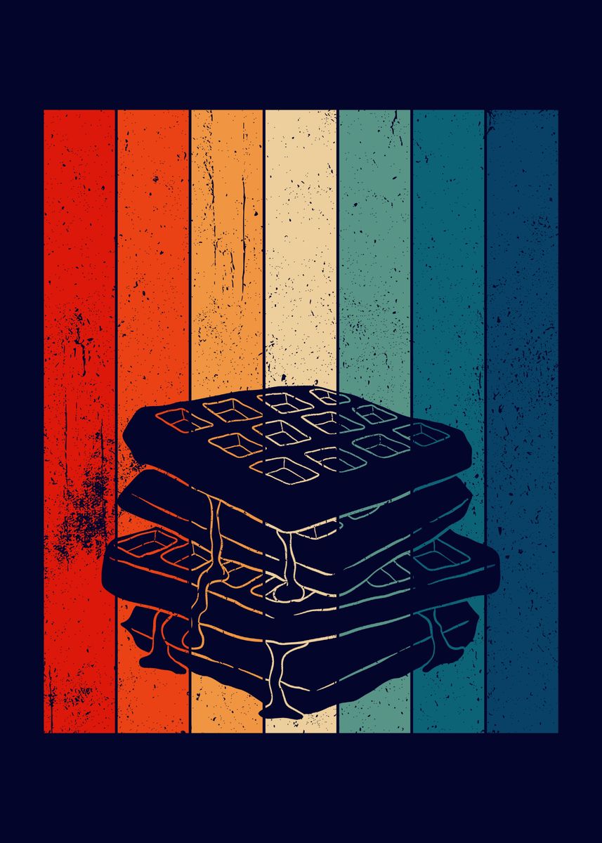 'Funny Waffle Maker' Poster, picture, metal print, paint by MzumO ...