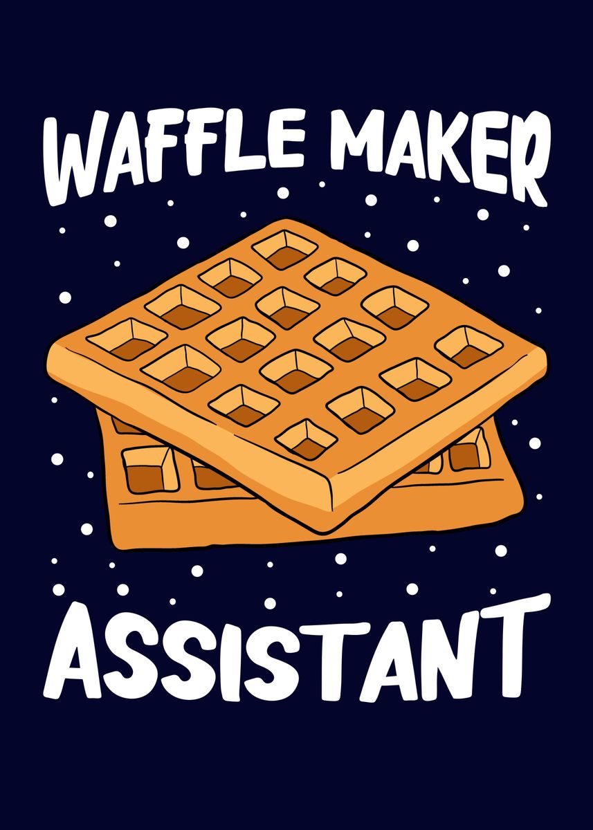 'Funny Waffle Maker' Poster, picture, metal print, paint by MzumO ...