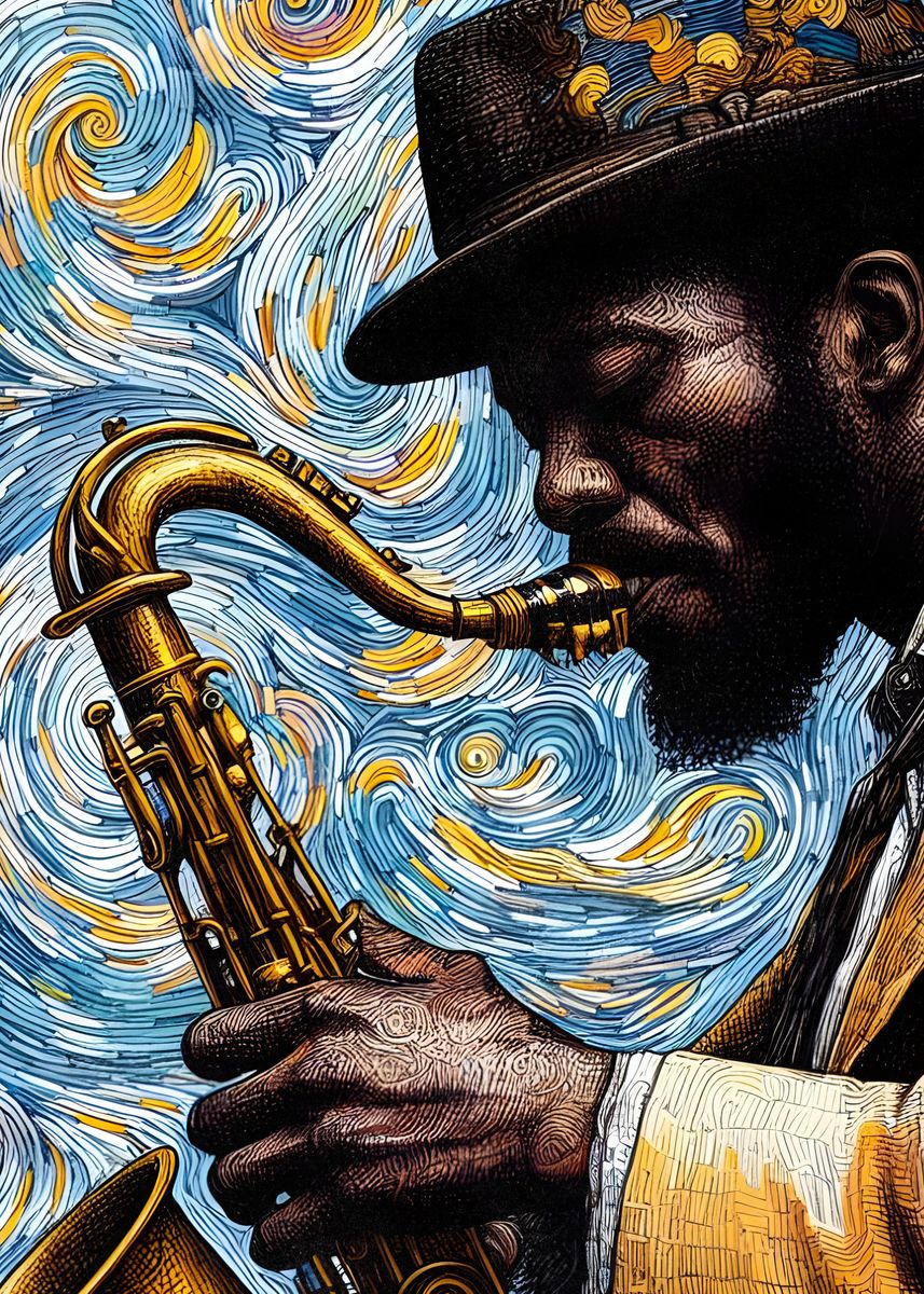'The Magic of Jazz 4' Poster, picture, metal print, paint by Leandro ...
