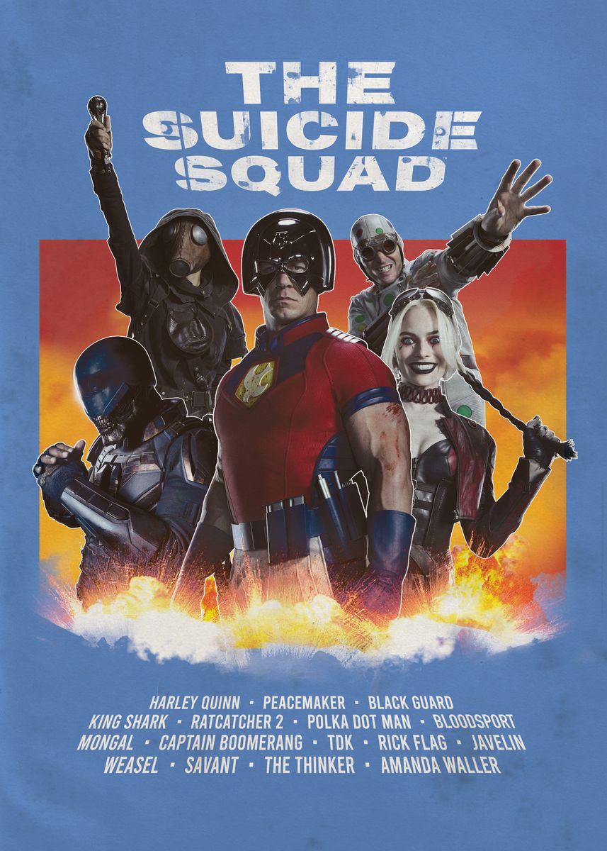 'The Squad' Poster, picture, metal print, paint by DC Comics | Displate