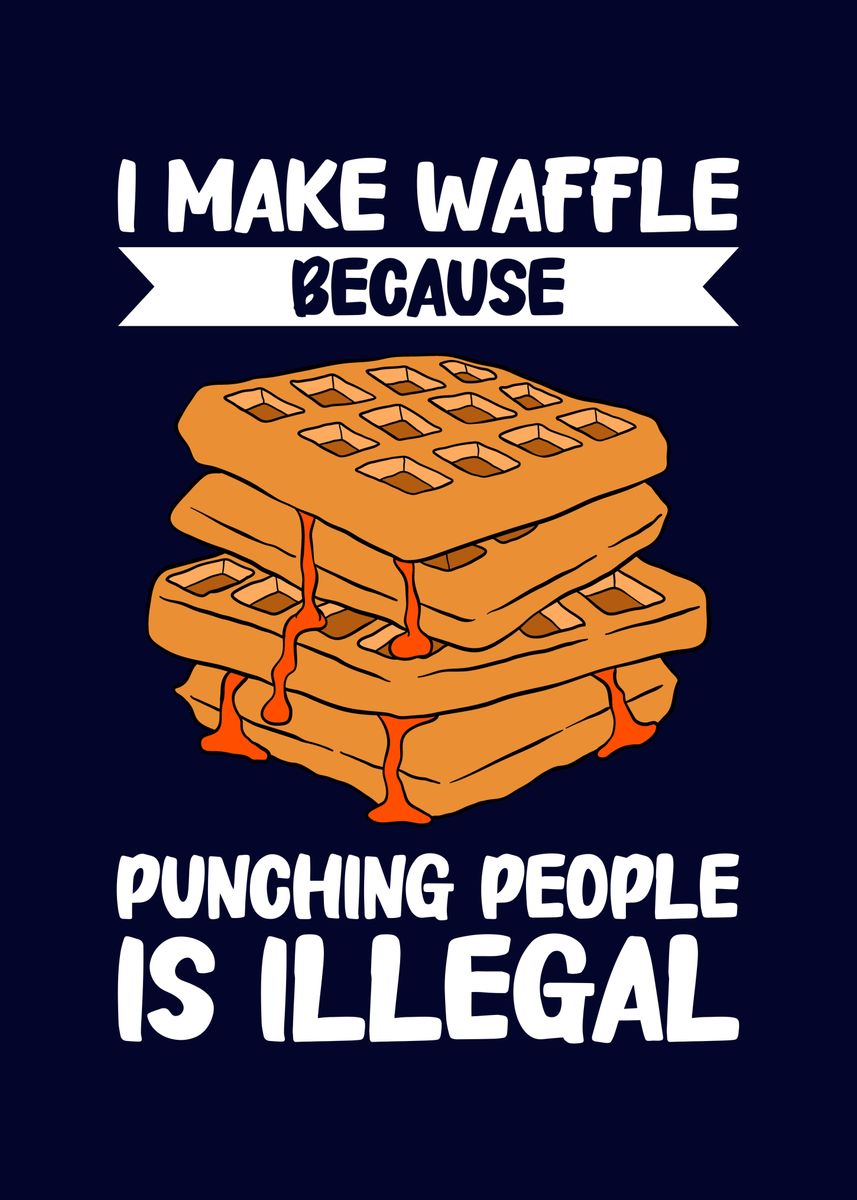 'Funny Waffle Maker' Poster, picture, metal print, paint by MzumO ...