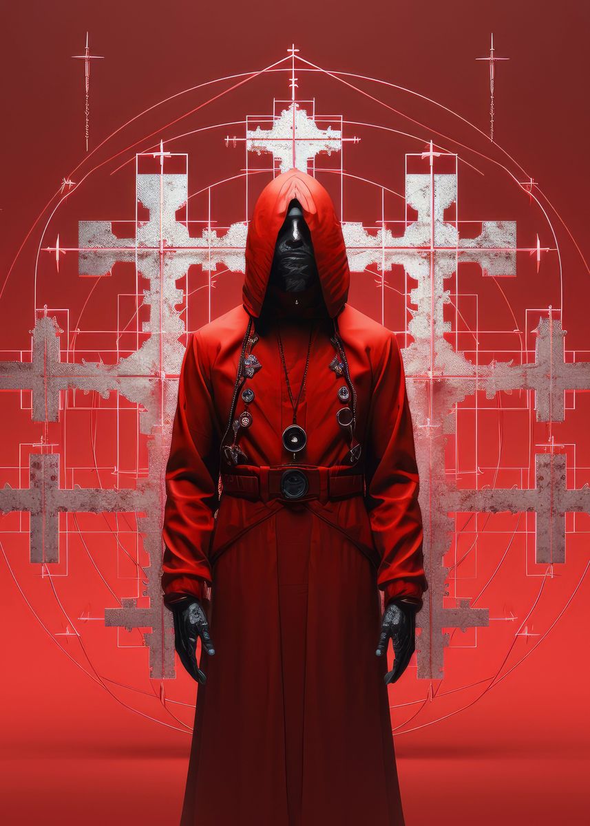 'Evil Priest' Poster, picture, metal print, paint by GLITCHED ART ...