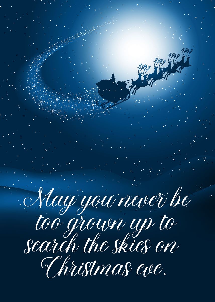 'Christmas Quote Look Up' Poster, picture, metal print, paint by Team ...