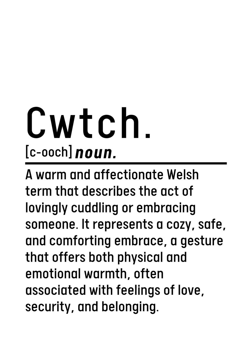 'Cwtch' Poster, picture, metal print, paint by Wezt Studio | Displate