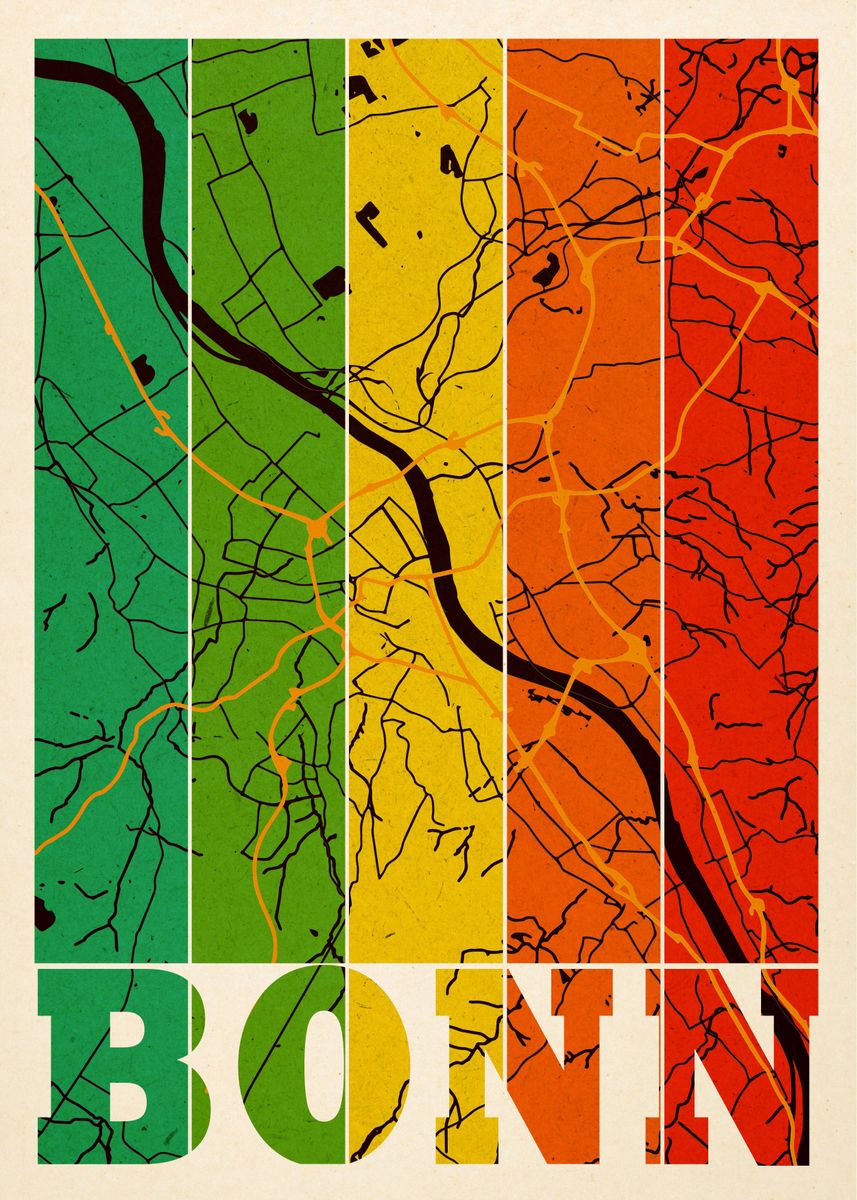 'Bonn Germany' Poster, picture, metal print, paint by Ryan Proffitt ...