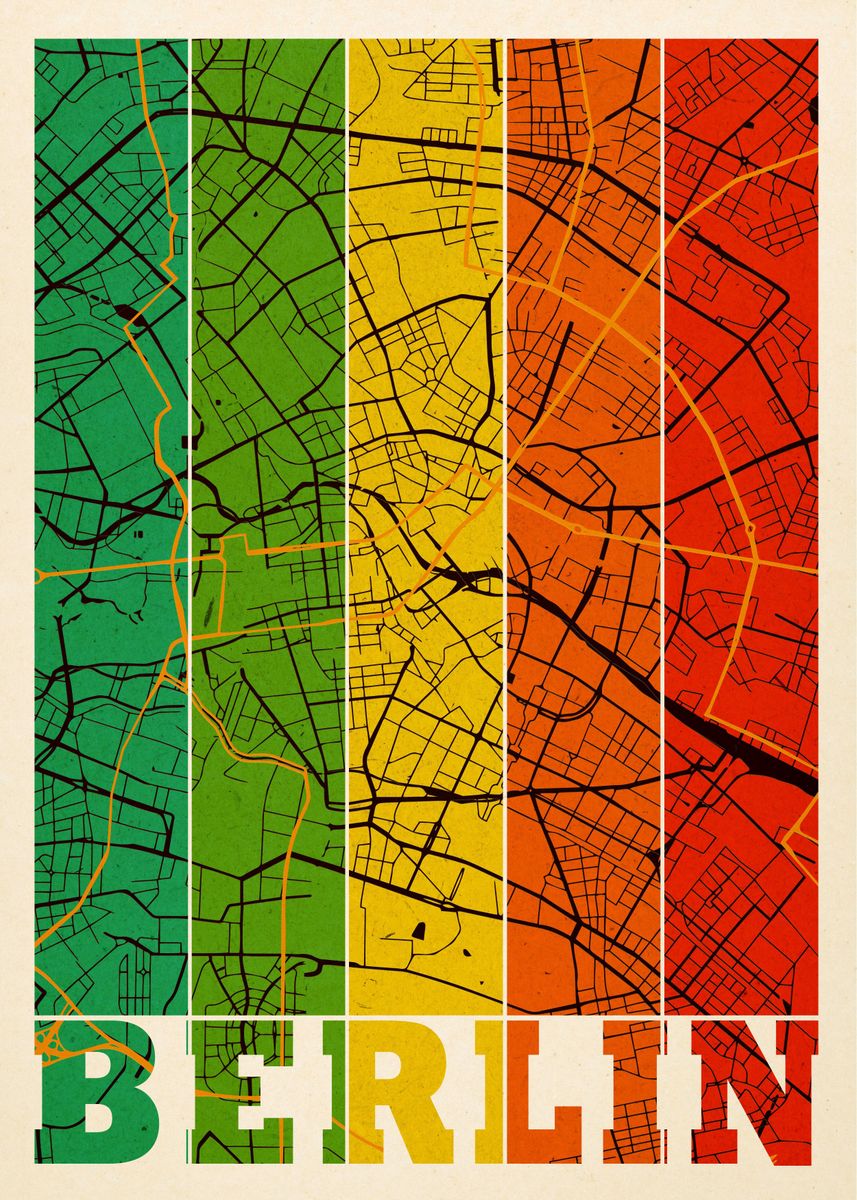 'Berlin Germany' Poster, picture, metal print, paint by Ryan Proffitt ...