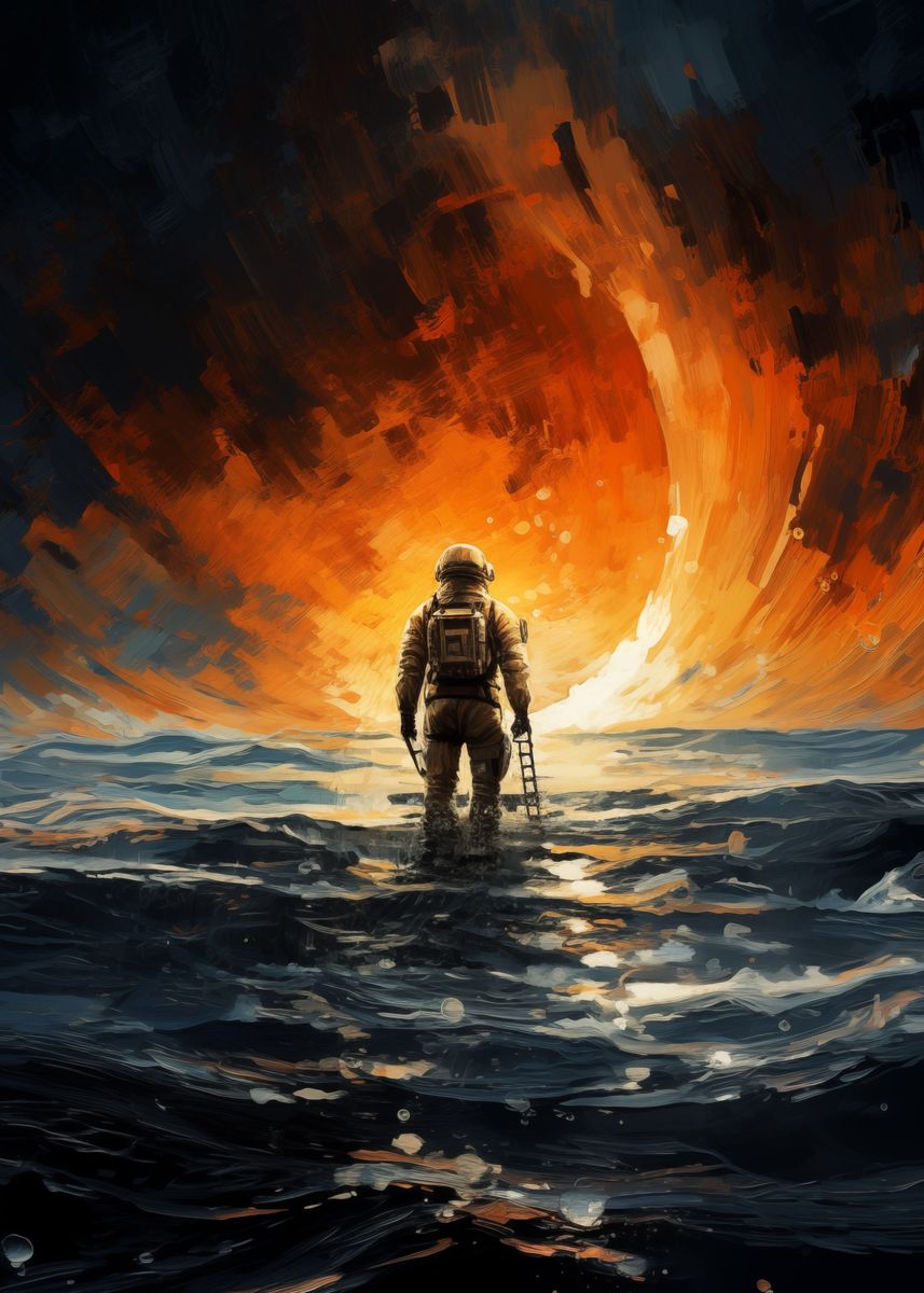 'Interstellar Space Sea' Poster, picture, metal print, paint by Alois ...