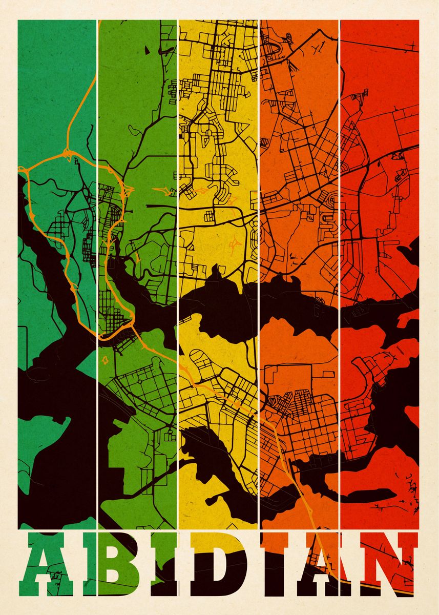 'Abidjan Cote dIvoire' Poster, picture, metal print, paint by Ryan ...