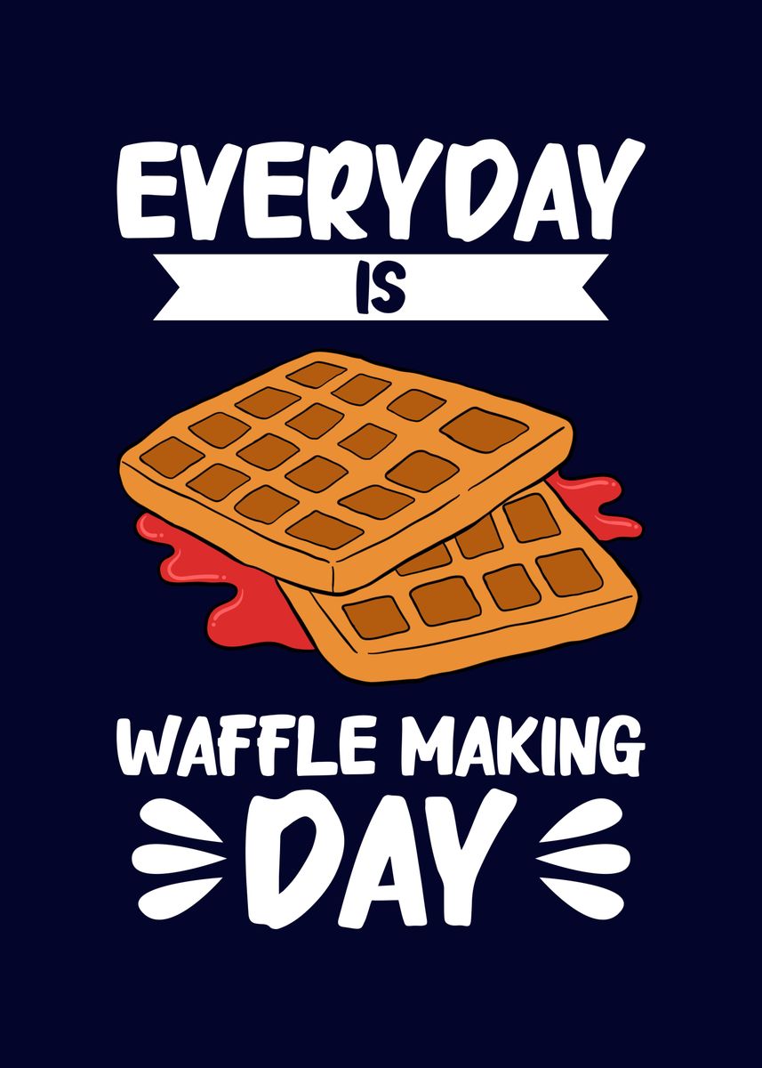 'Funny Waffle Maker' Poster, picture, metal print, paint by MzumO ...