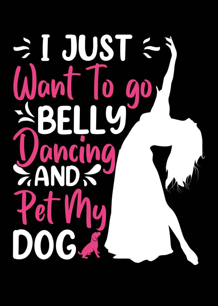 'Funny Belly Dancer Belly' Poster, picture, metal print, paint by Lukes ...