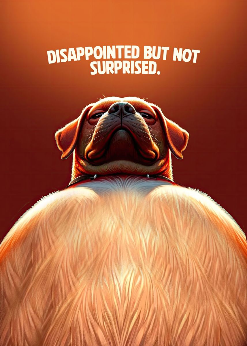 'Pathetic cute dog meme' Poster, picture, metal print, paint by Ji wong ...