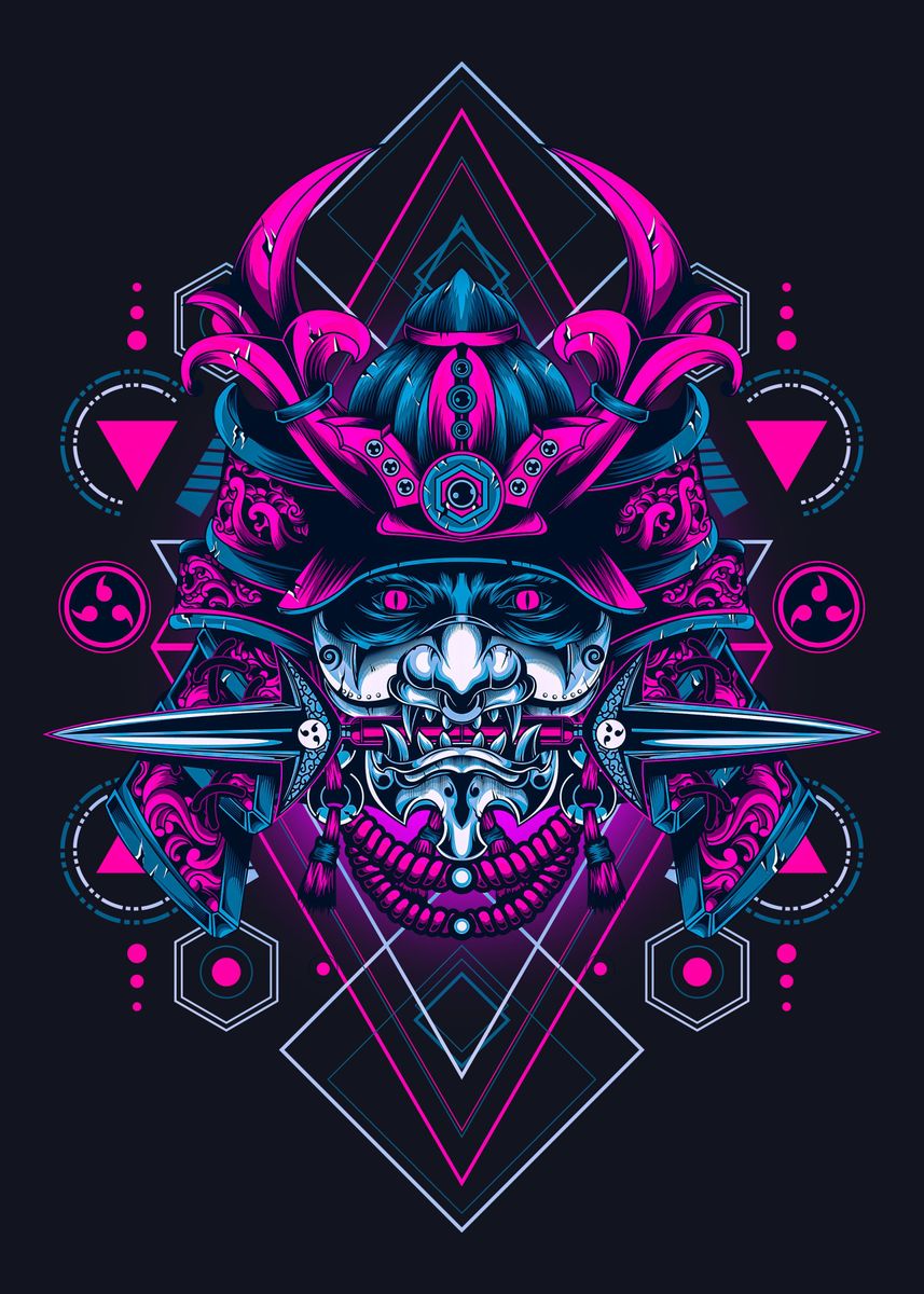 'Mecha Samurai' Poster, picture, metal print, paint by Gab Fernando ...