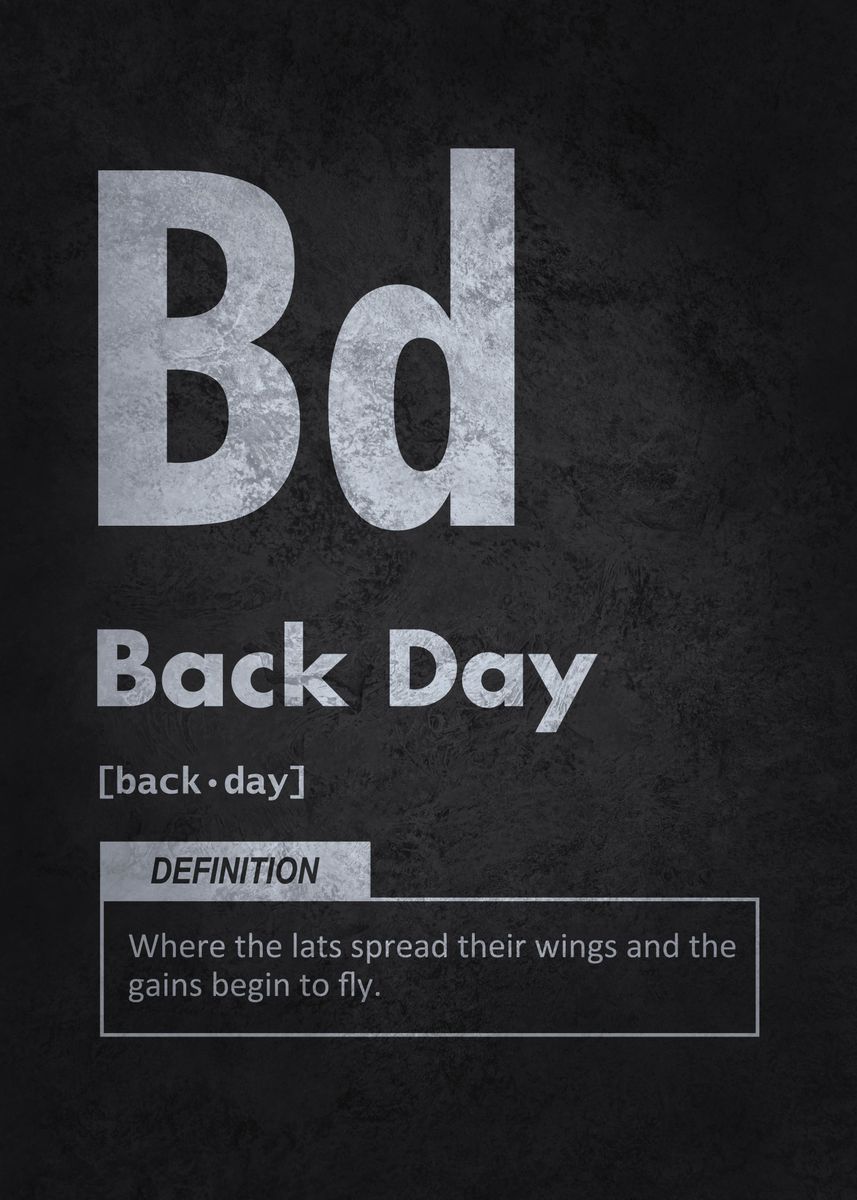 'Back Day Funny Workout ' Poster, picture, metal print, paint by CHAN ...