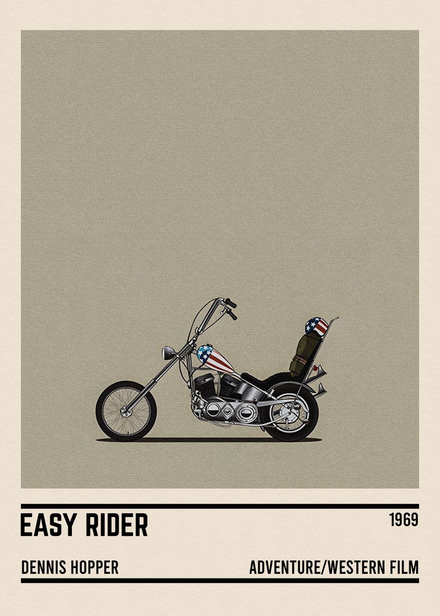 'Easy Rider motorcycle' Poster, picture, metal print, paint by Louise ...