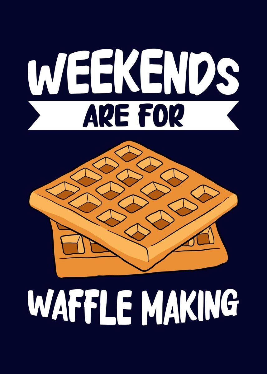 'Funny Waffle Maker' Poster, picture, metal print, paint by MzumO ...