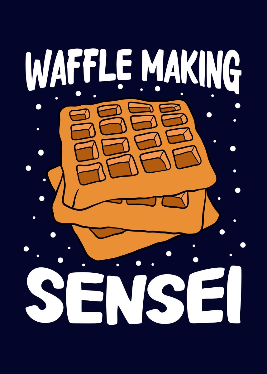 'Funny Waffle Maker' Poster, picture, metal print, paint by MzumO ...
