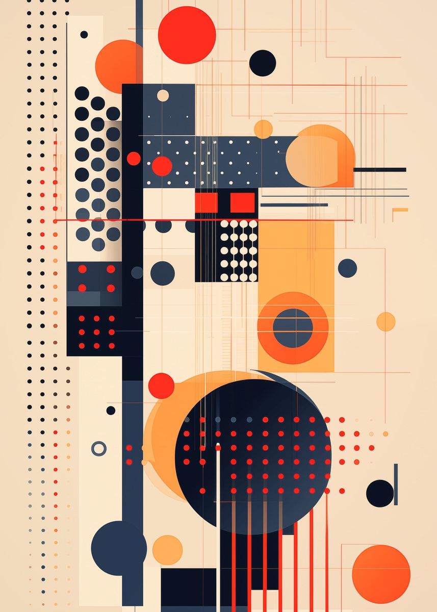 'Geometric Music' Poster, picture, metal print, paint by Monasta | Displate