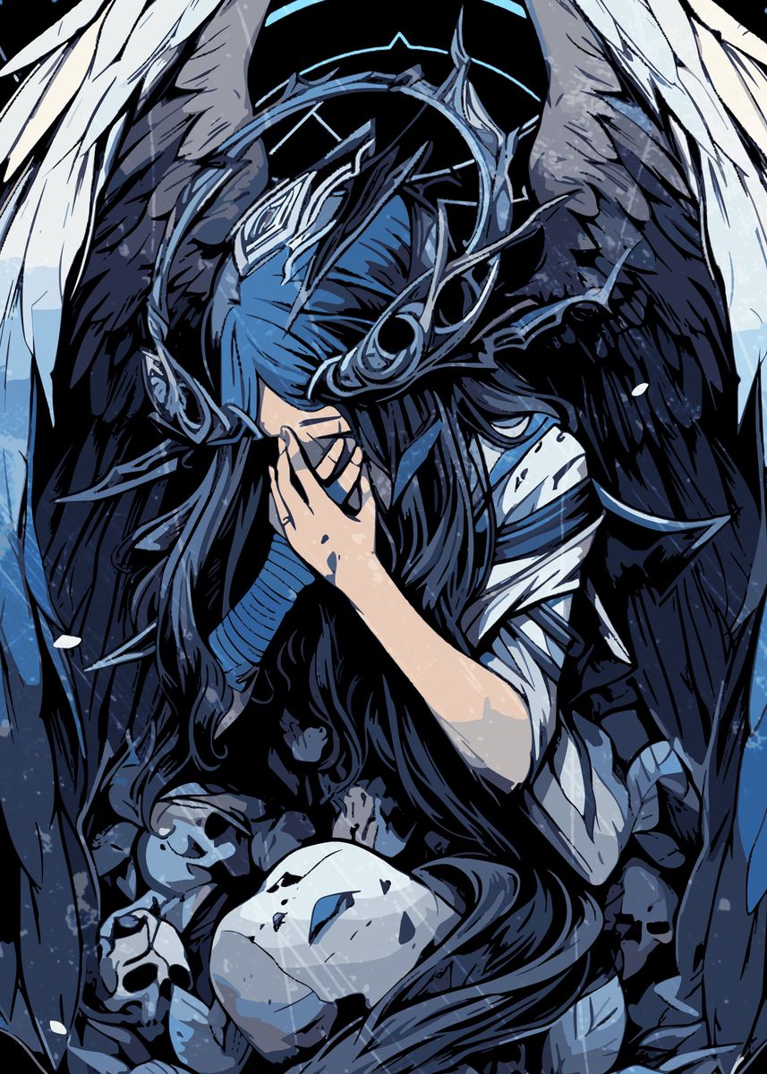'Even Angels Cry 02' Poster, picture, metal print, paint by Howling ...