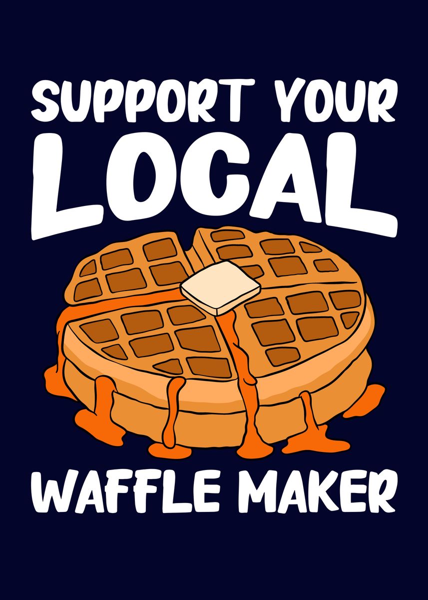 'Funny Waffle Maker' Poster, picture, metal print, paint by MzumO ...