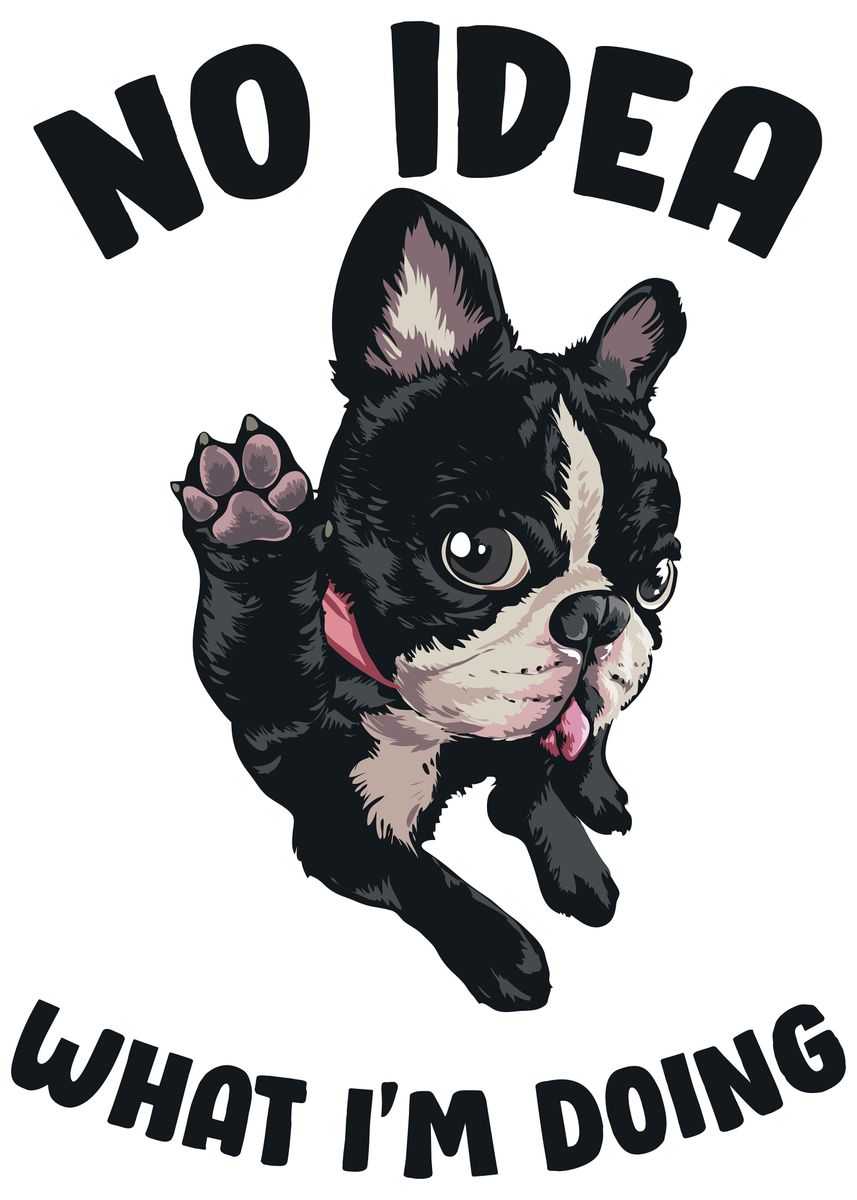 'Math Dog' Poster, picture, metal print, paint by Deni Firkins | Displate