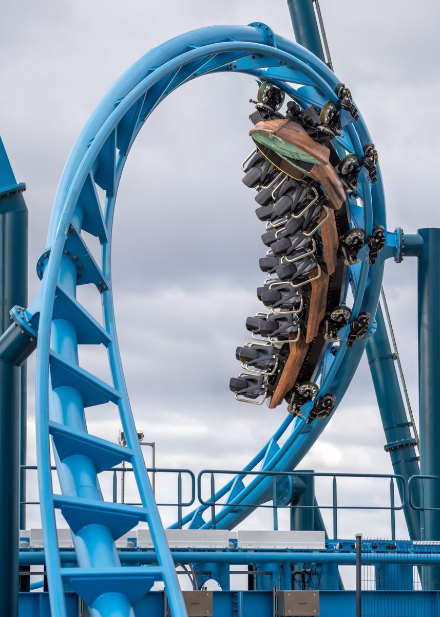 'Vekoma LSM Coaster Train' Poster, picture, metal print, paint by ...