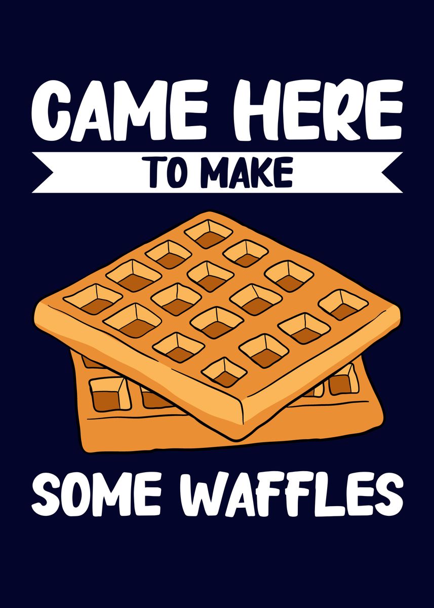 'Funny Waffle Maker' Poster, picture, metal print, paint by MzumO ...