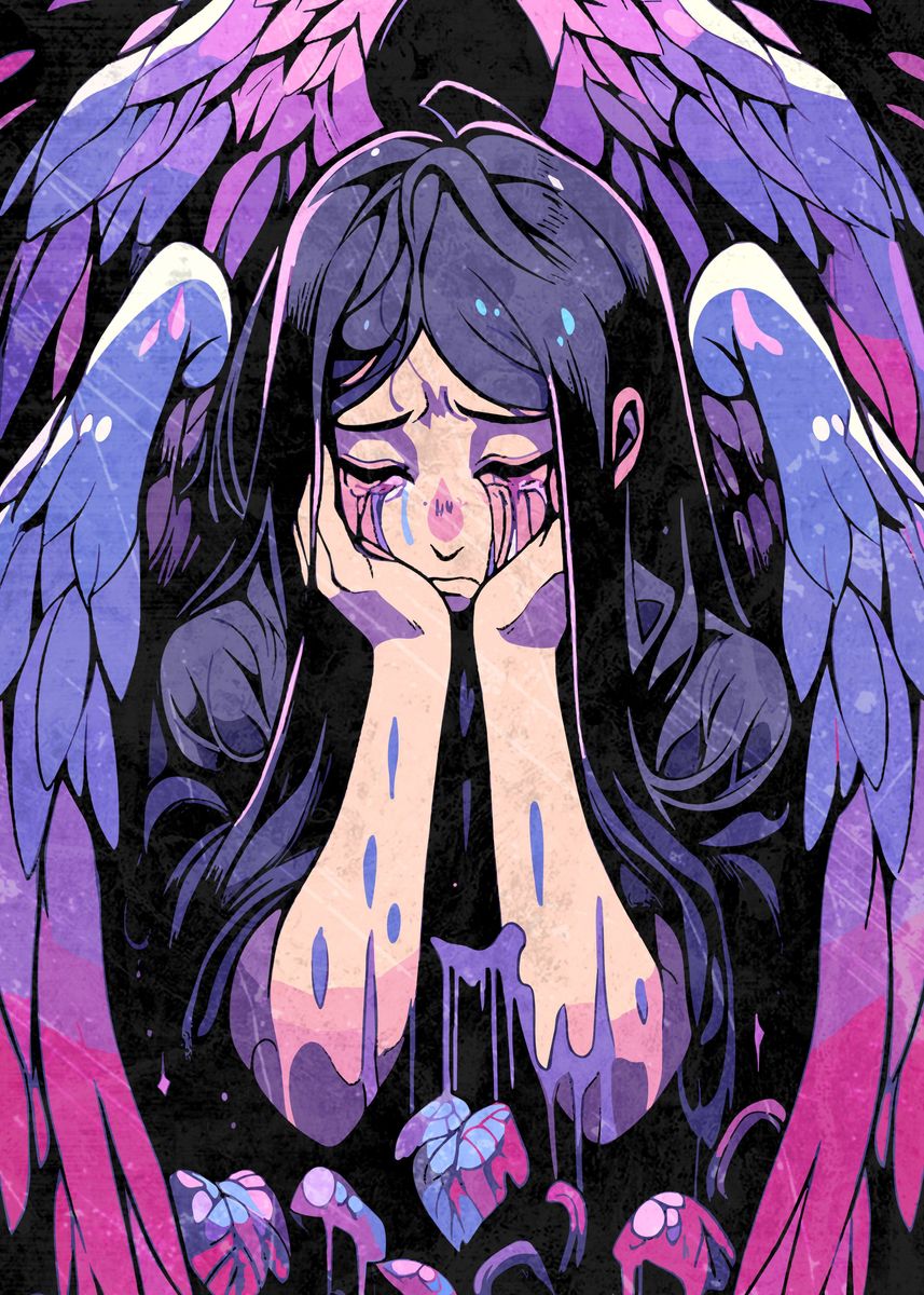 'Even Angels Cry 01' Poster, picture, metal print, paint by Howling ...